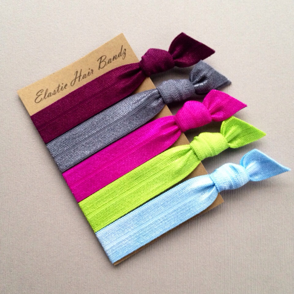 The Bella Hair Tie - Ponytail Holder Collection - 5 Elastic Hair Ties ...